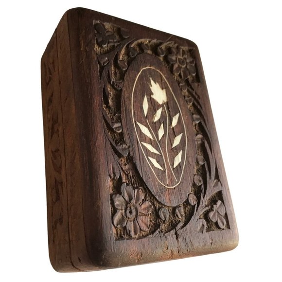 116-145 MADE IN INDIA | Art | Inlaid Brass Vintage Carved Jewelry ...